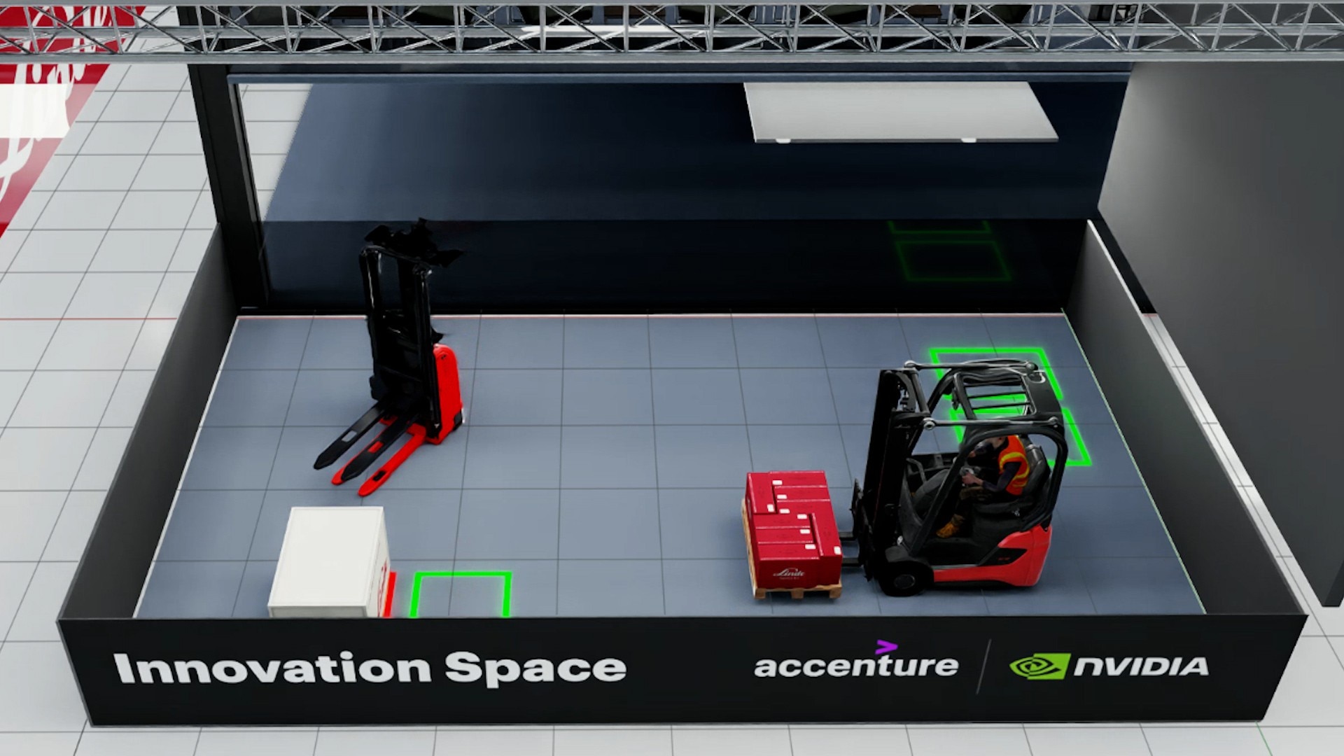AI for real-time control of industrial trucks
